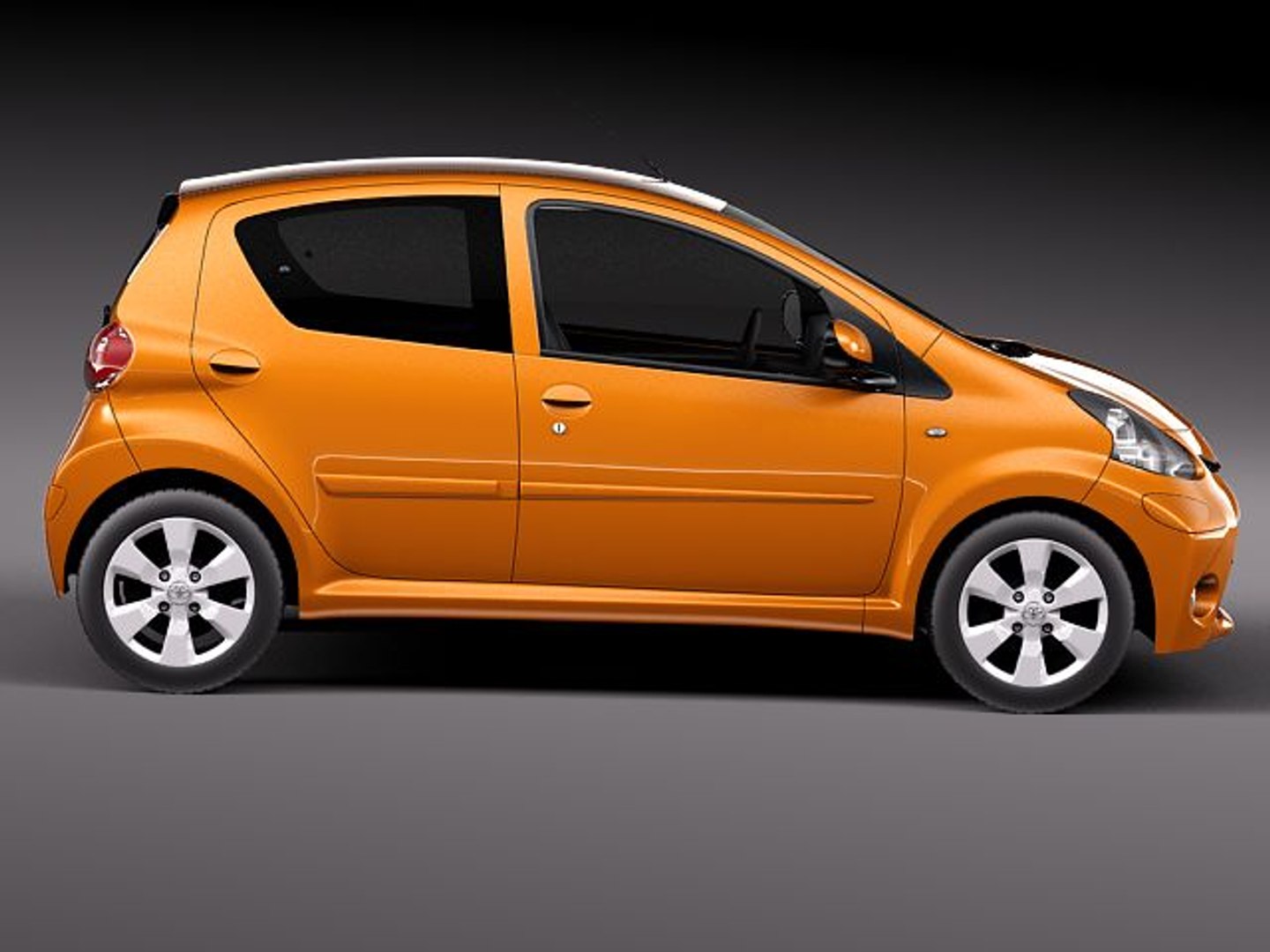 3d toyota aygo 2013 car