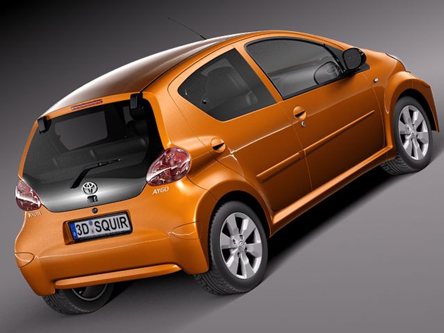 3d toyota aygo 2013 car