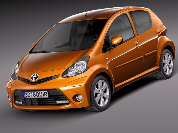 3d toyota aygo 2013 car