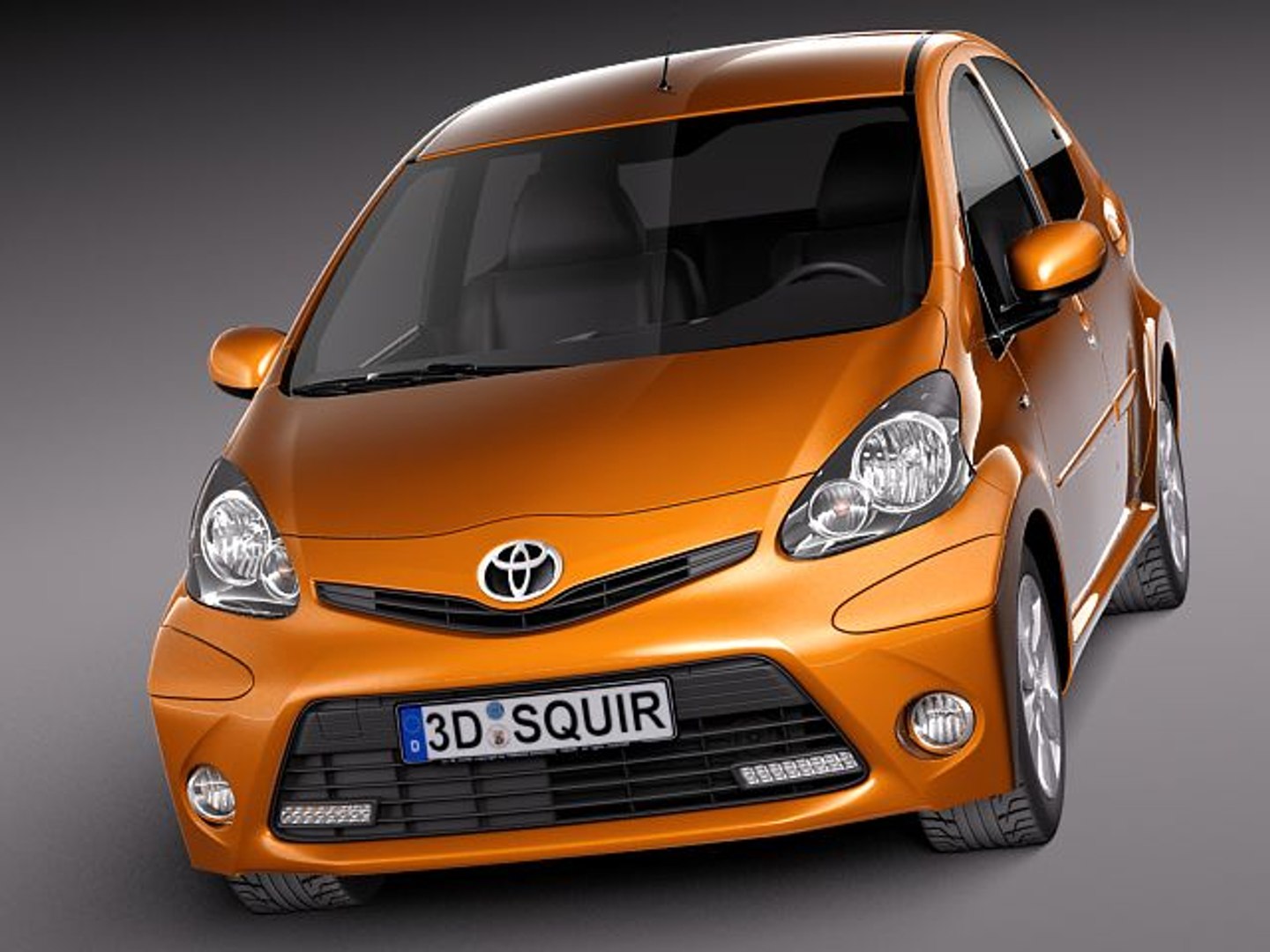 3d toyota aygo 2013 car