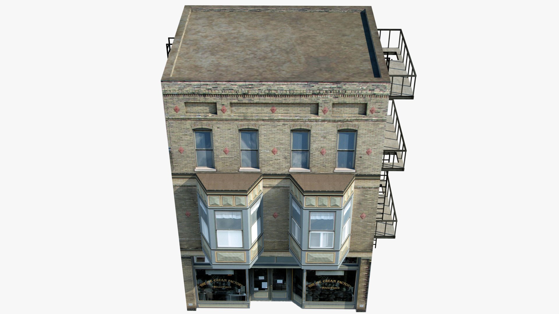 Old Style Residential Building 3d Model