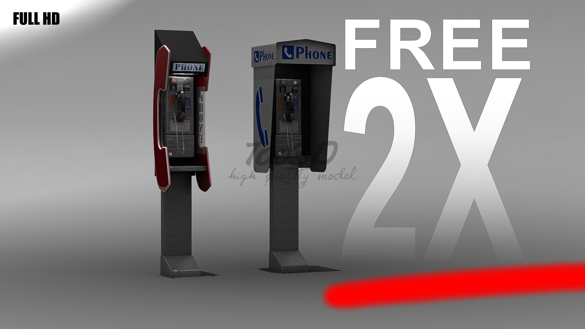 3d Payphone Pay Phone