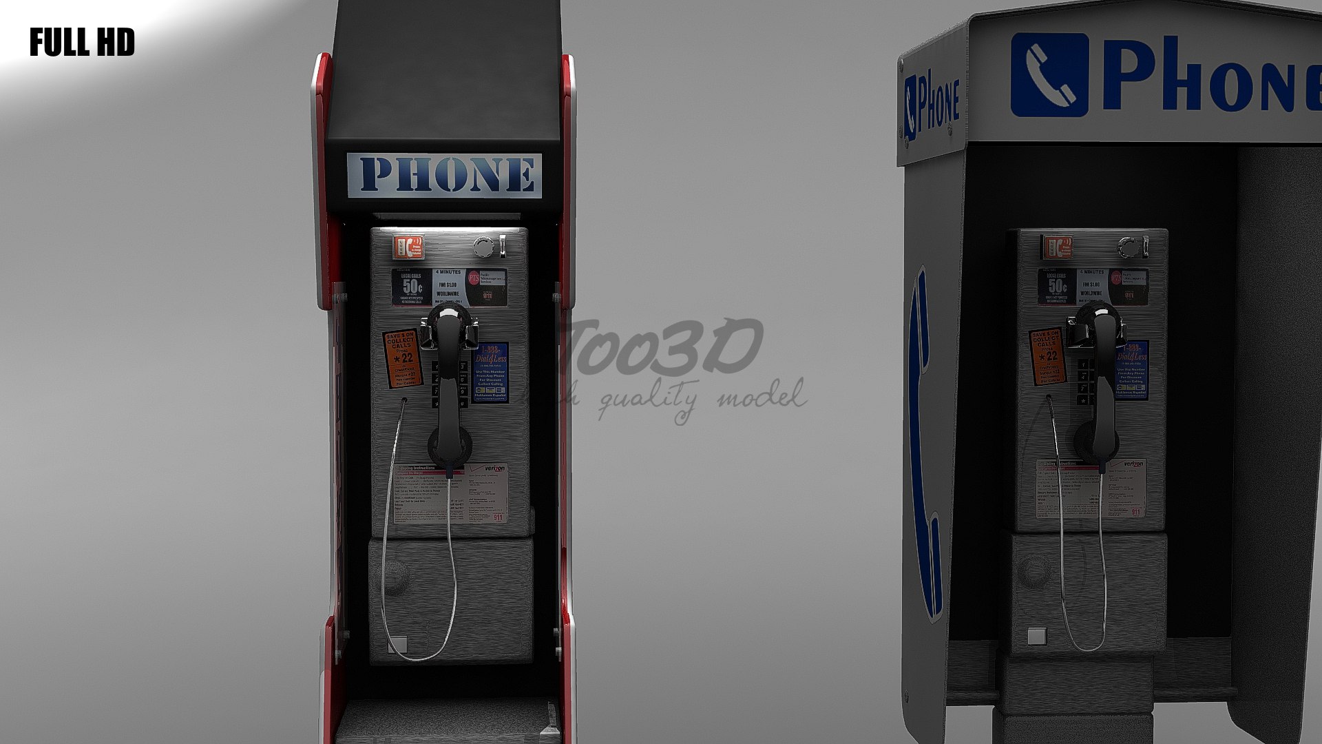 3d Payphone Pay Phone