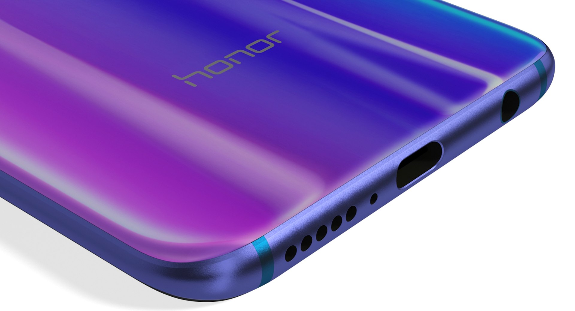 Realistic honor 10 blue 3D model - TurboSquid 1297785