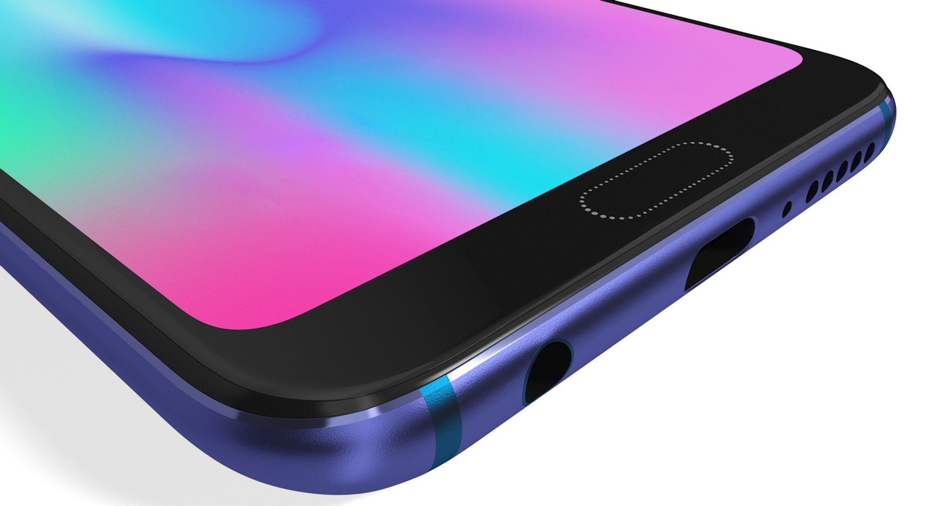 Realistic honor 10 blue 3D model - TurboSquid 1297785