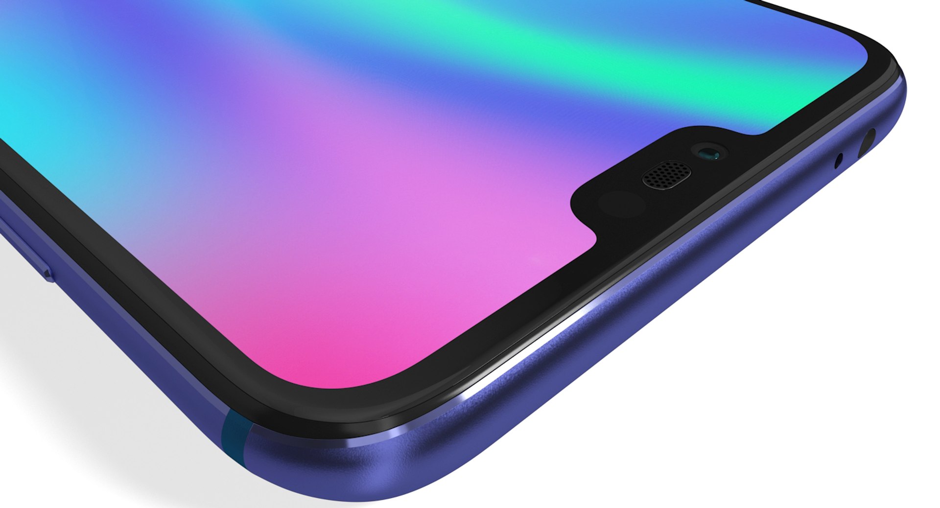 Realistic honor 10 blue 3D model - TurboSquid 1297785