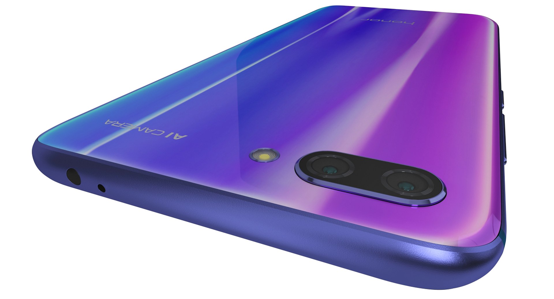 Realistic honor 10 blue 3D model - TurboSquid 1297785