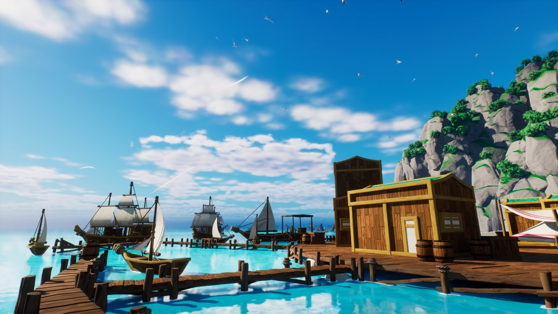 Stylized Beach Environment Unreal Engine 5 3D Model - TurboSquid 2018412