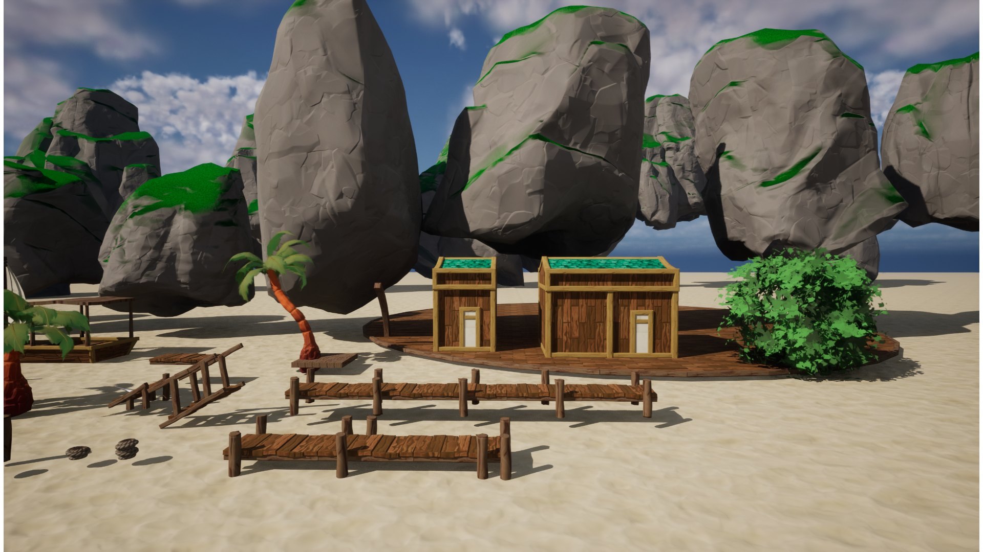 Stylized Beach Environment Unreal Engine 5 3D Model - TurboSquid 2018412