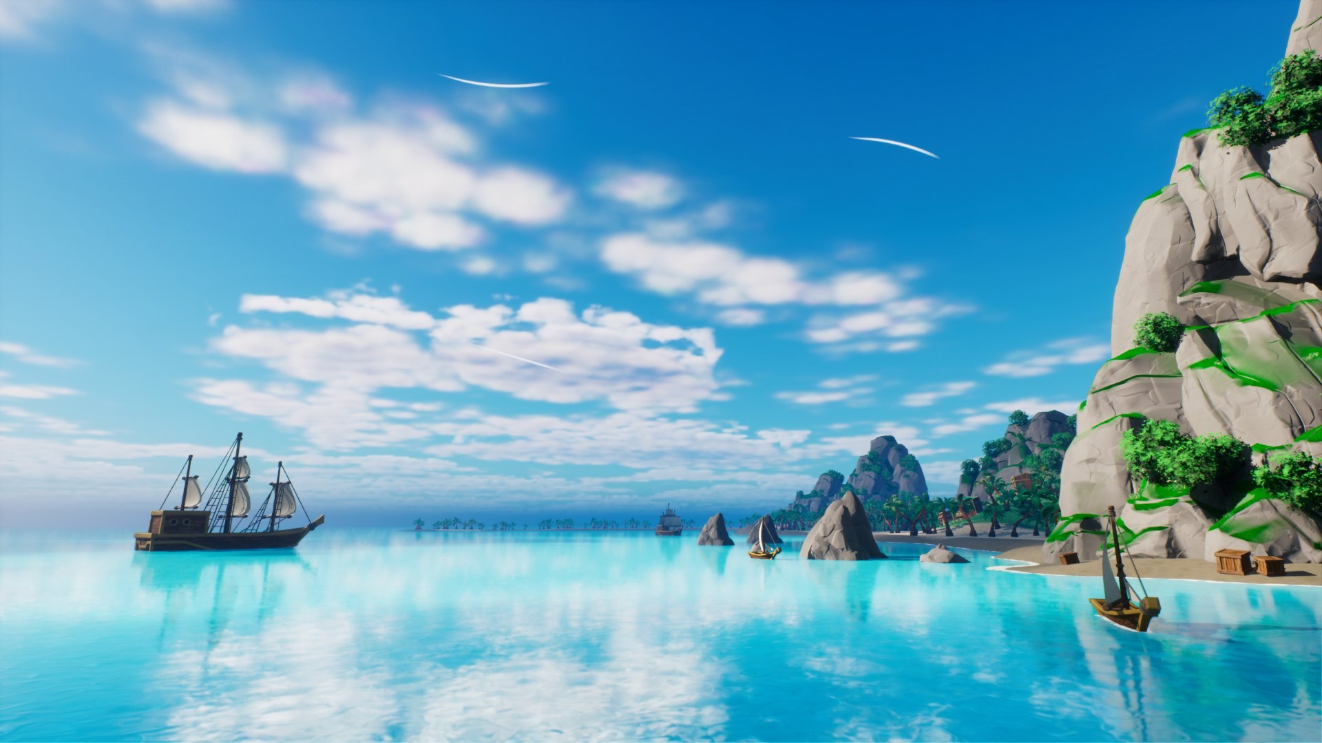 Stylized Beach Environment Unreal Engine 5 3D Model - TurboSquid 2018412