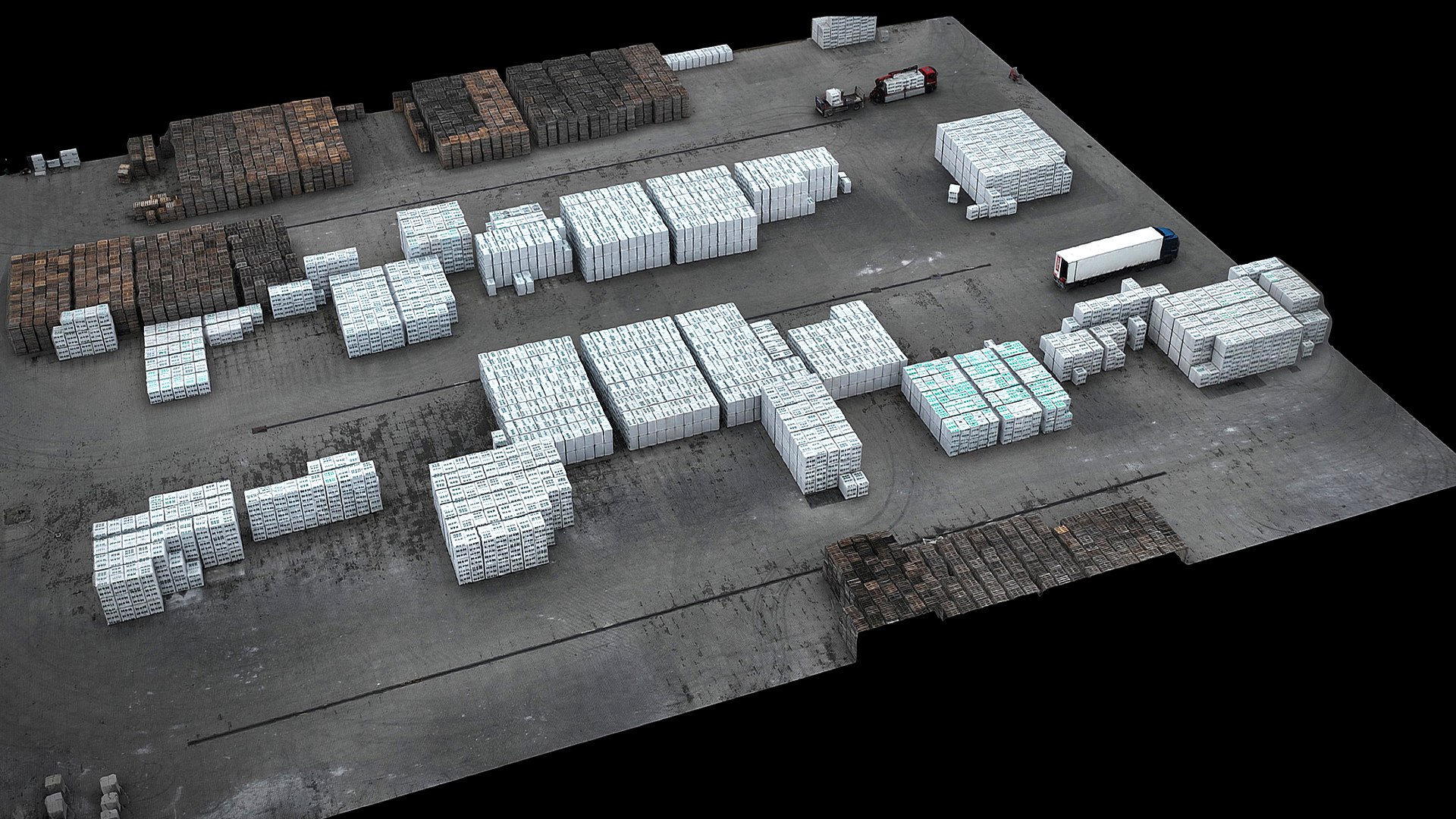 Terrain Storage Pallets Construction-site Drone Photogrammetry Model ...
