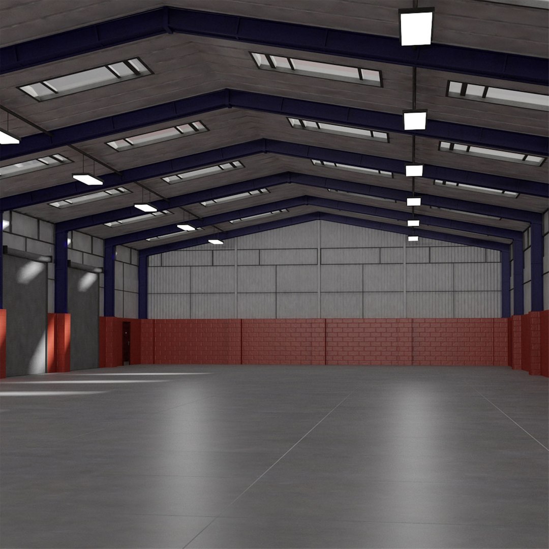3D Model Warehouse Interior And Exterior PBR 01 - TurboSquid 2198414