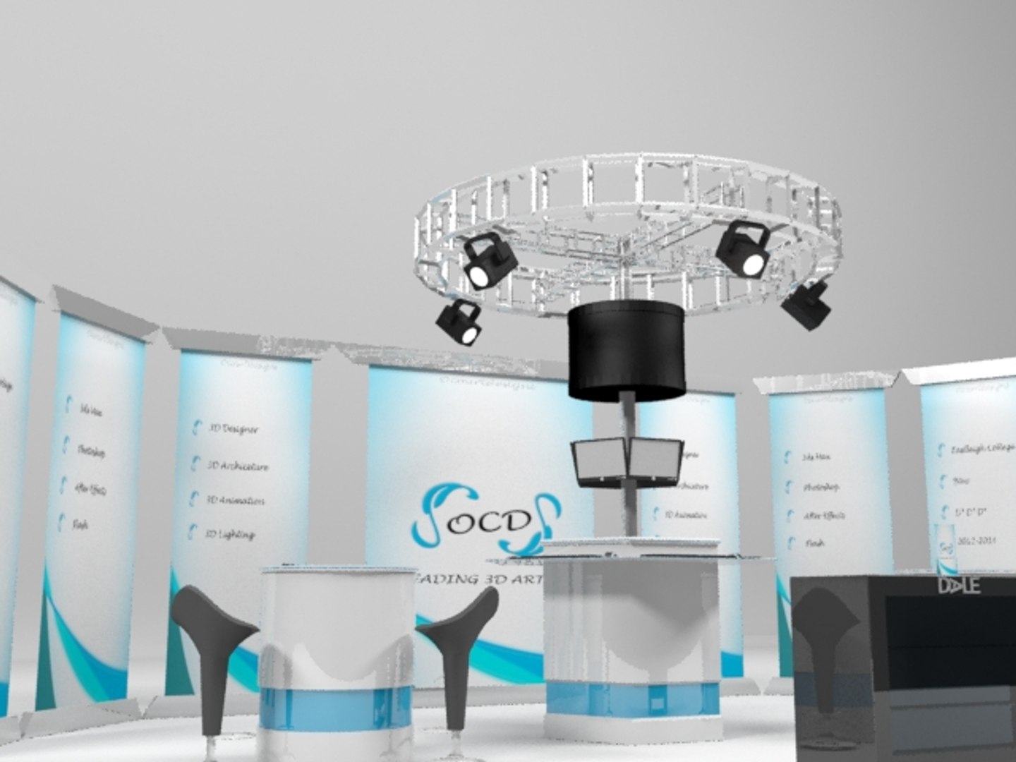 Maya Trade Booth Lighting