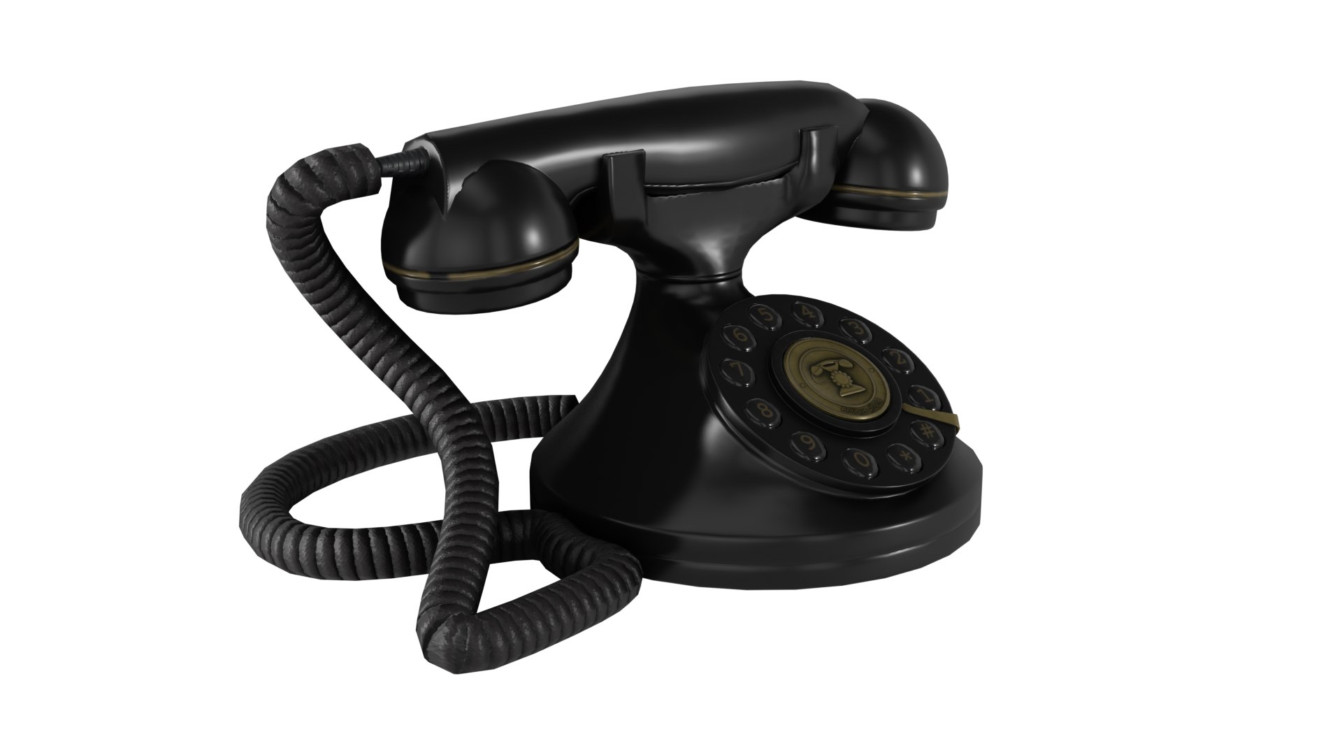 Retro Phone Low-poly Model 3D - TurboSquid 1763815