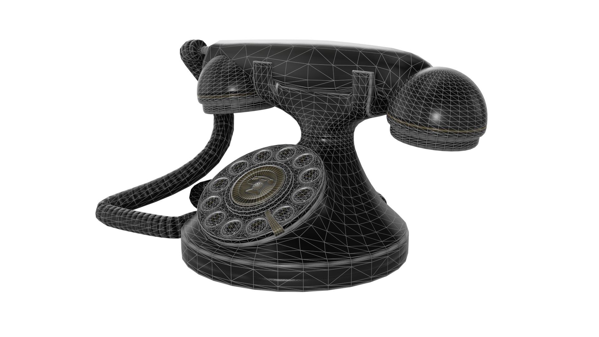 Retro Phone Low-poly Model 3D - TurboSquid 1763815