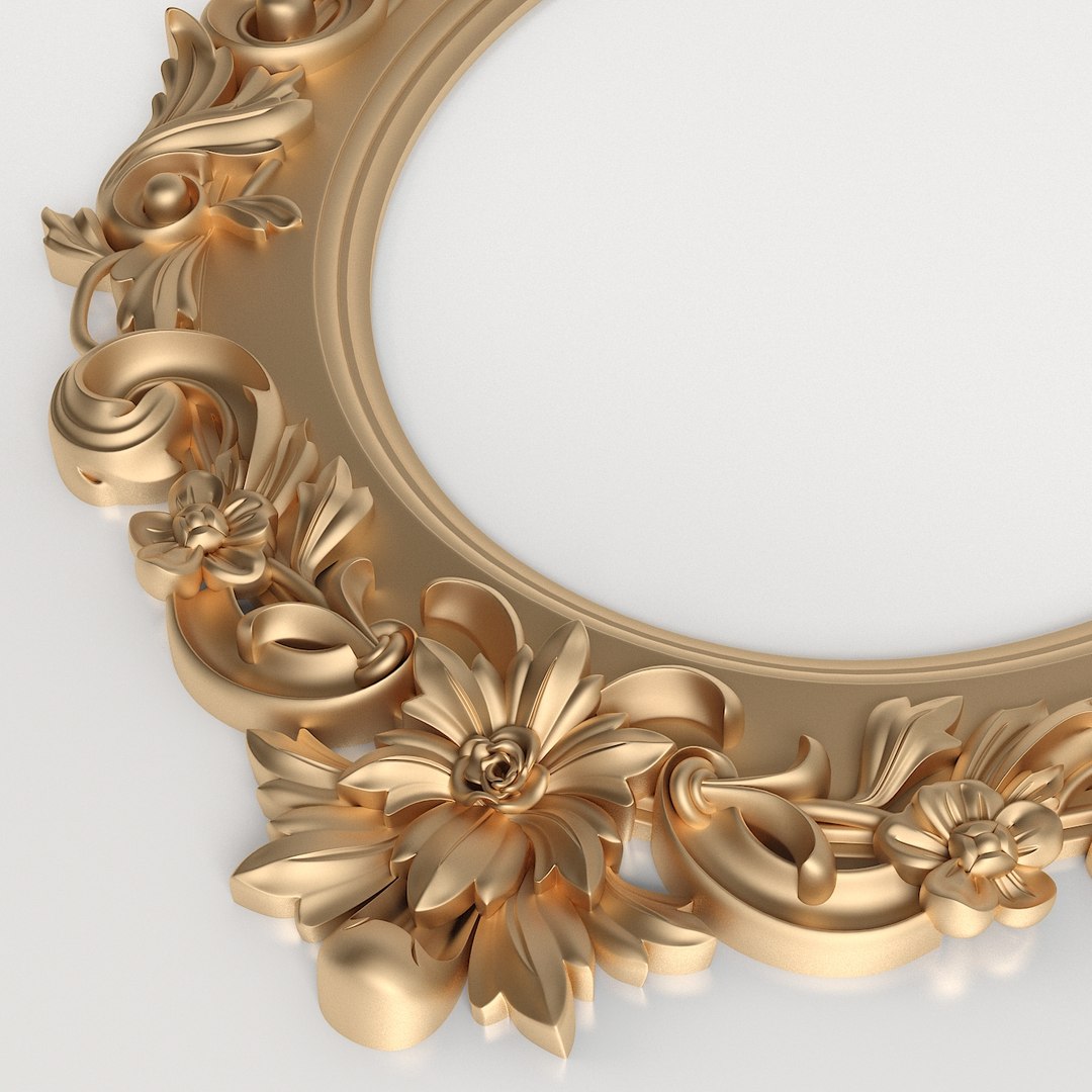 3D Oval Carved Frame - TurboSquid 1574729
