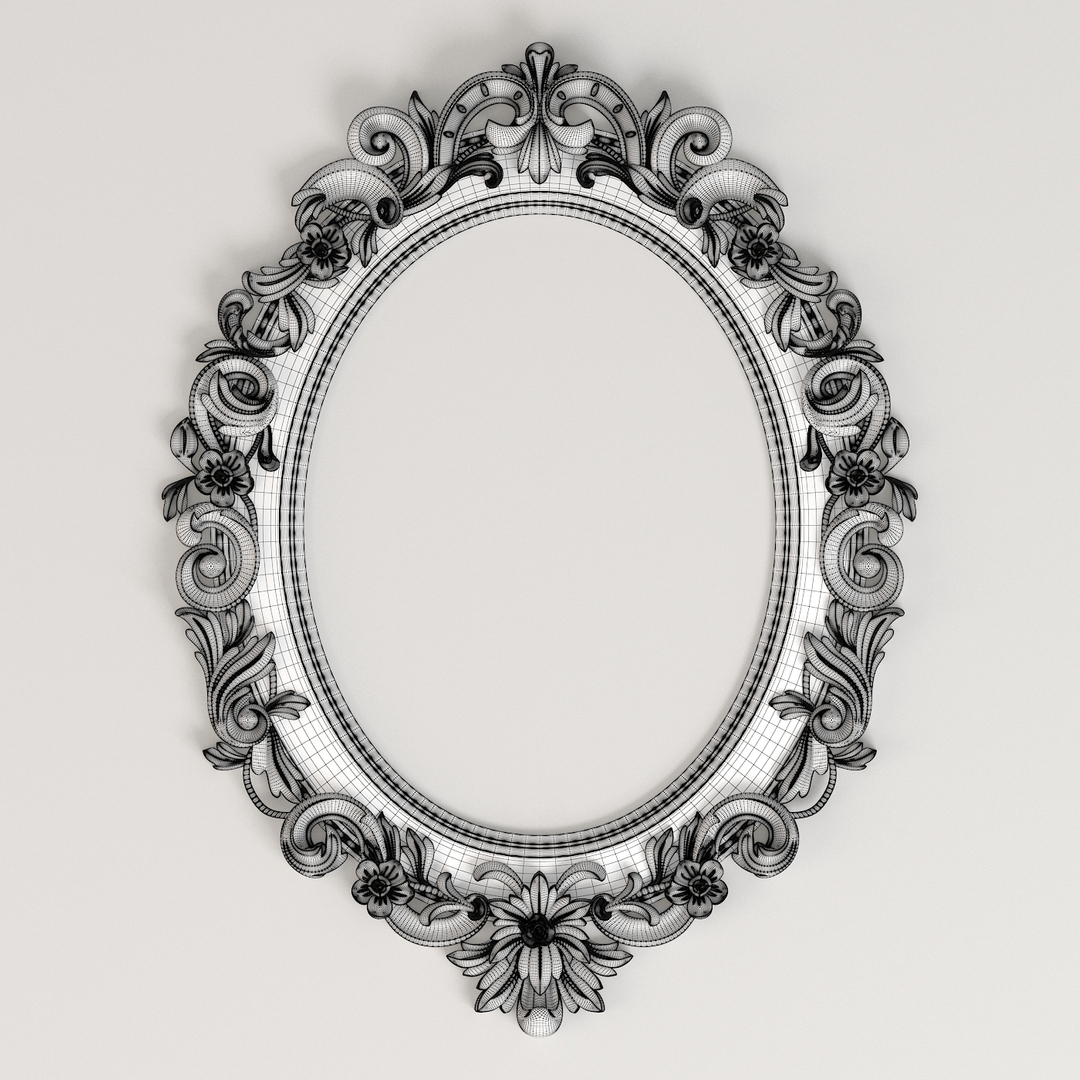 3D oval carved frame - TurboSquid 1574729