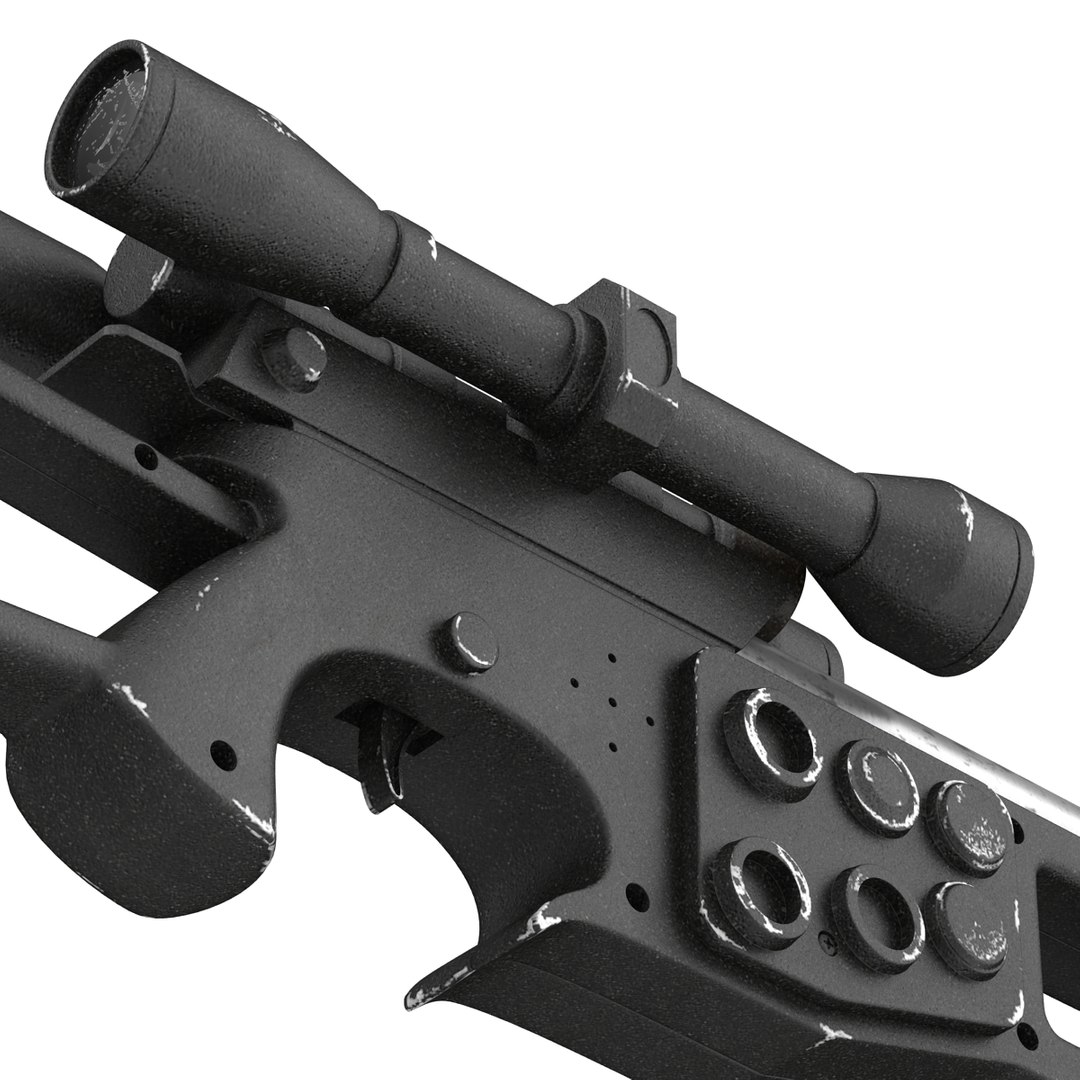 3d star wars chewbaccas bowcaster