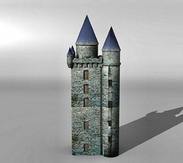 tower medieval 3d 3ds