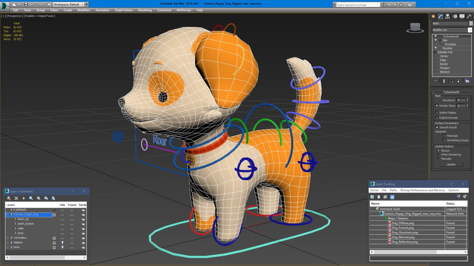 Cartoon Puppy Dog Rigged 3D Model - TurboSquid 1919718