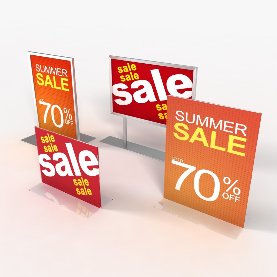 retail display signage 01 3d max