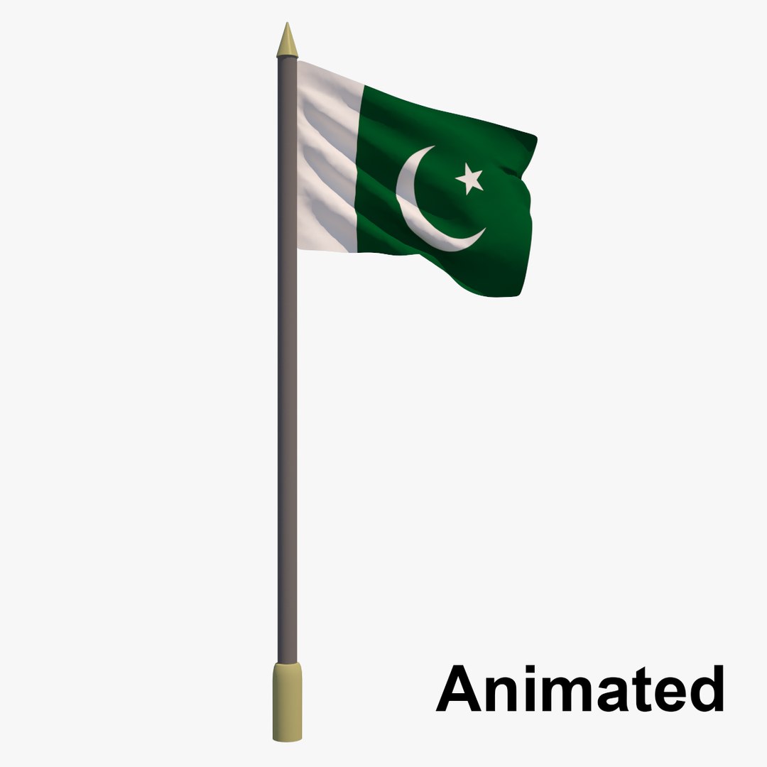 3D flag pakistan - animation - TurboSquid 1189949