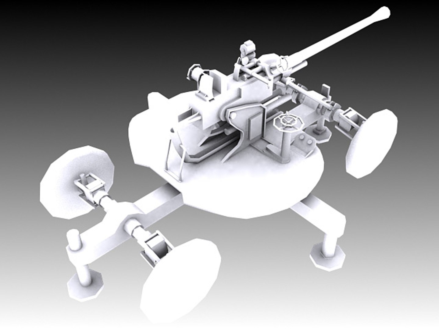 3D 37mm M1939 Automatic Air Model - TurboSquid 1300362