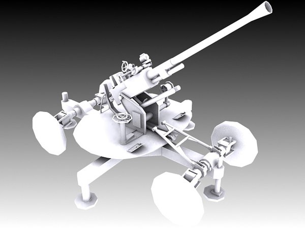 3D 37mm m1939 automatic air model - TurboSquid 1300362