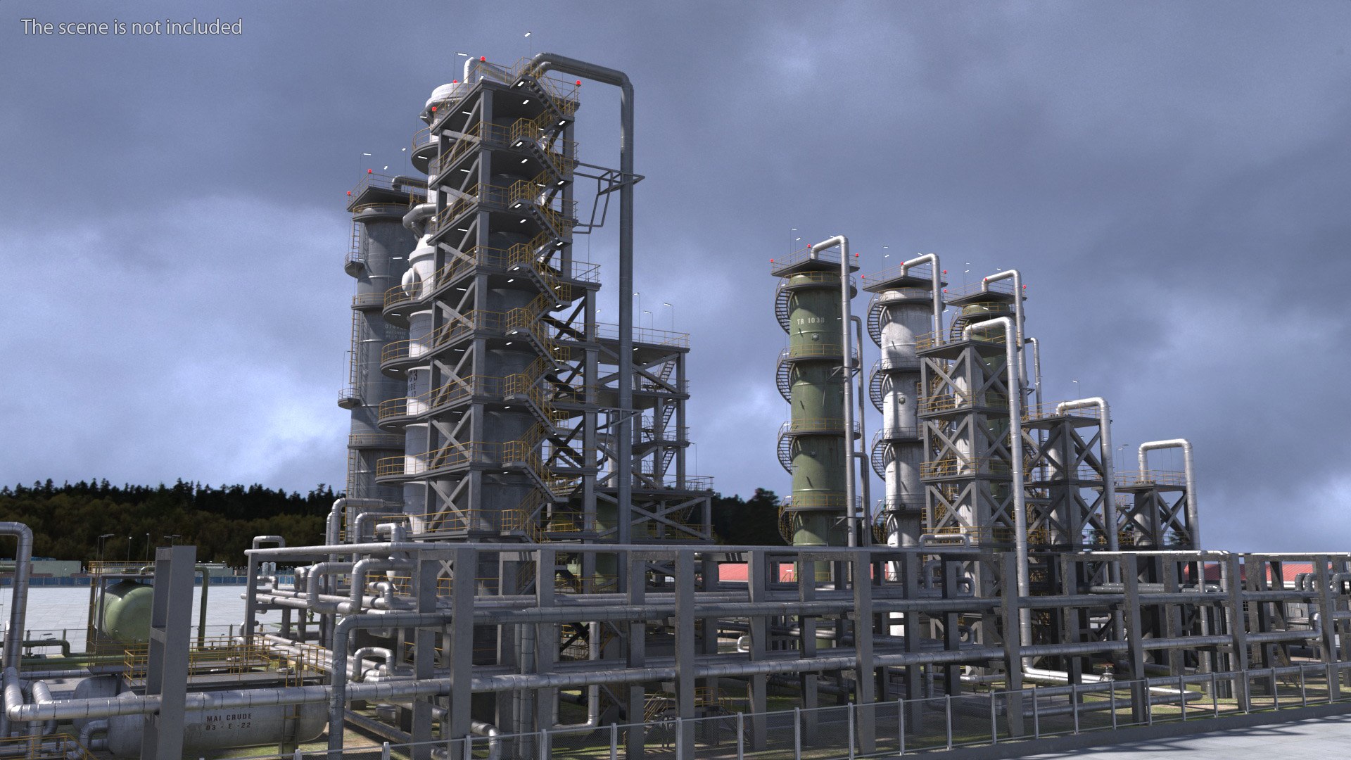 3D Fuel Refinery Model - TurboSquid 2313986