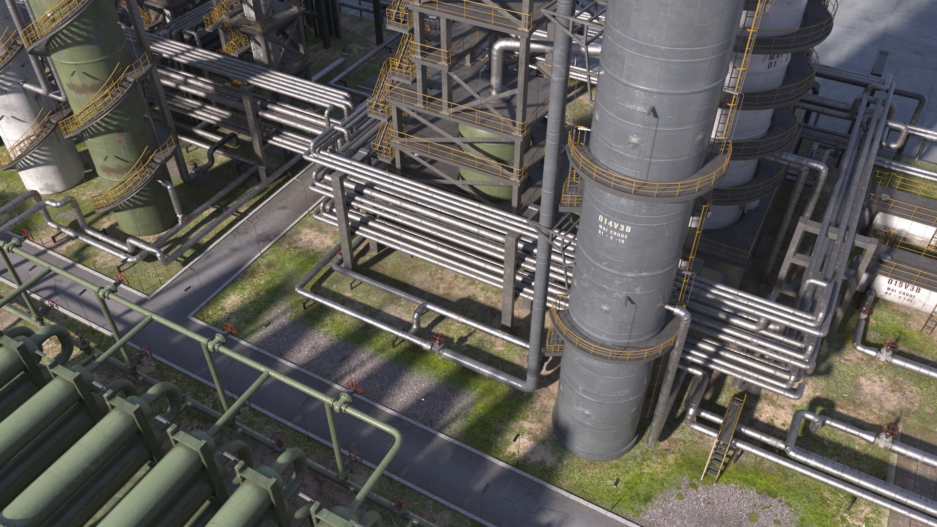 3D Fuel Refinery Model - TurboSquid 2313986