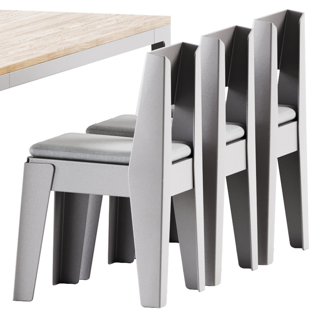 3D Butter Chair And Tuck Table Rectangle By DesignByThem - TurboSquid ...