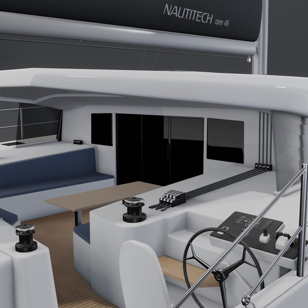 Nautitech 48 Open BAVARIA 3D Catamaran PBR 3D - TurboSquid 2308267