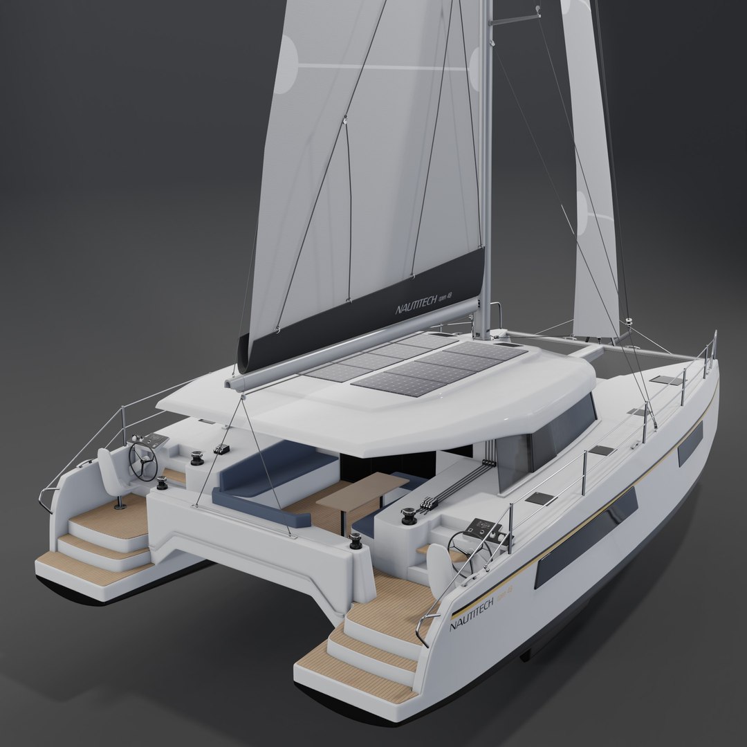 Nautitech 48 Open BAVARIA 3D Catamaran PBR 3D - TurboSquid 2308267