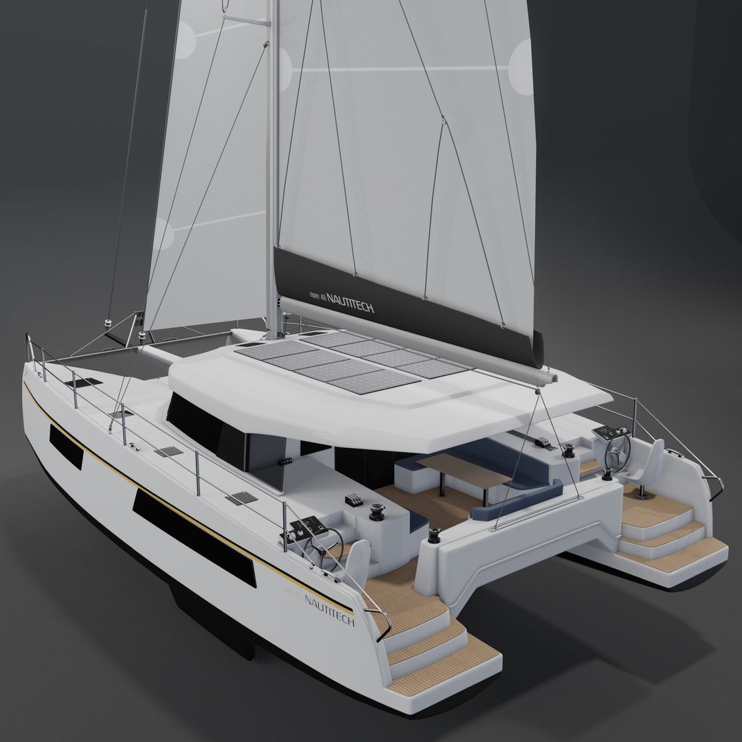 Nautitech 48 Open BAVARIA 3D Catamaran PBR 3D - TurboSquid 2308267