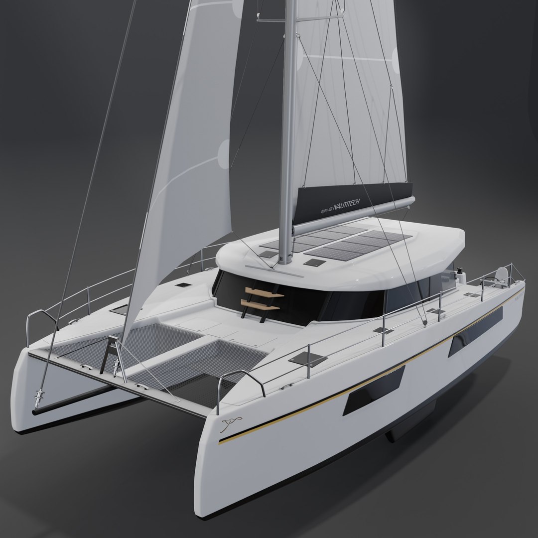 Nautitech 48 Open BAVARIA 3D Catamaran PBR 3D - TurboSquid 2308267