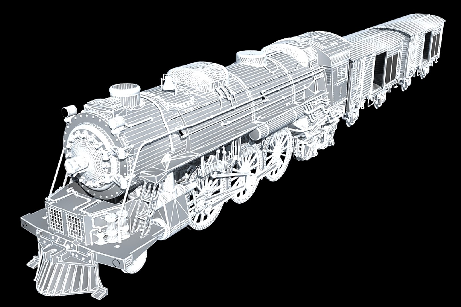 Trains Engines 3d Model