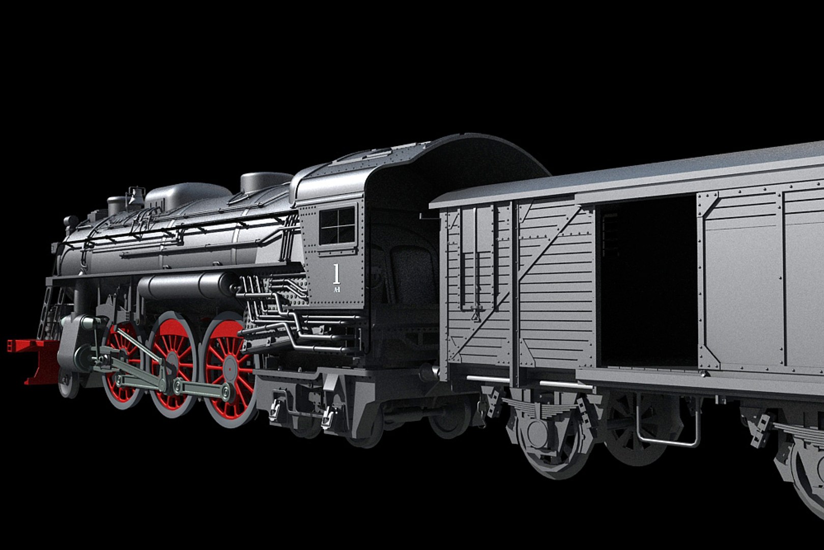 Trains Engines 3d Model