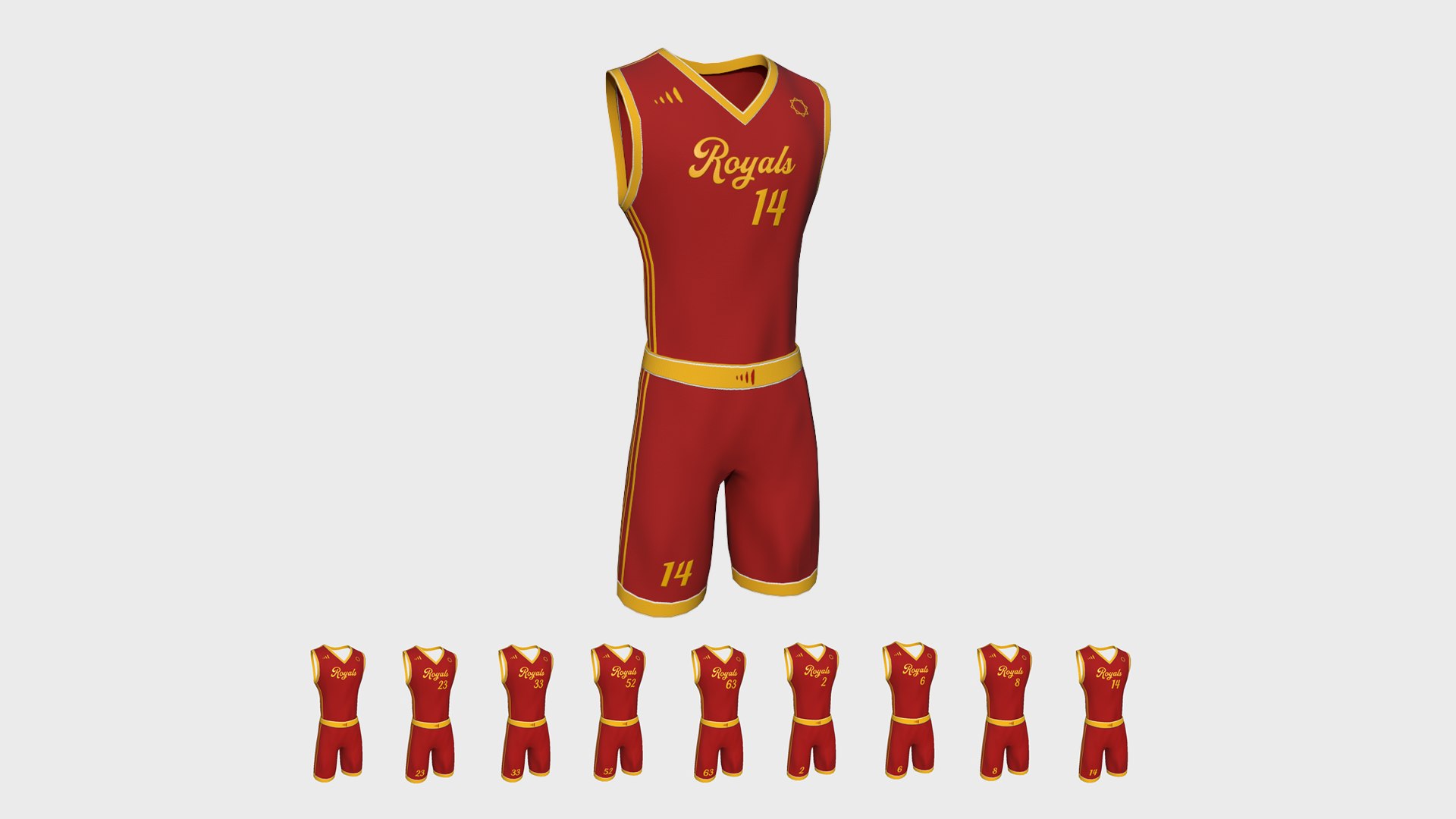 Basketball Fantasy Team Royals Uniform - Character Design 3D ...