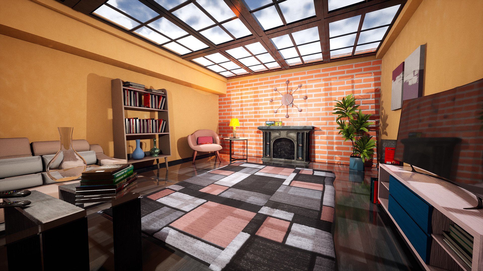 Modern Living Room Furniture Package 100 Variations 3D Model ...