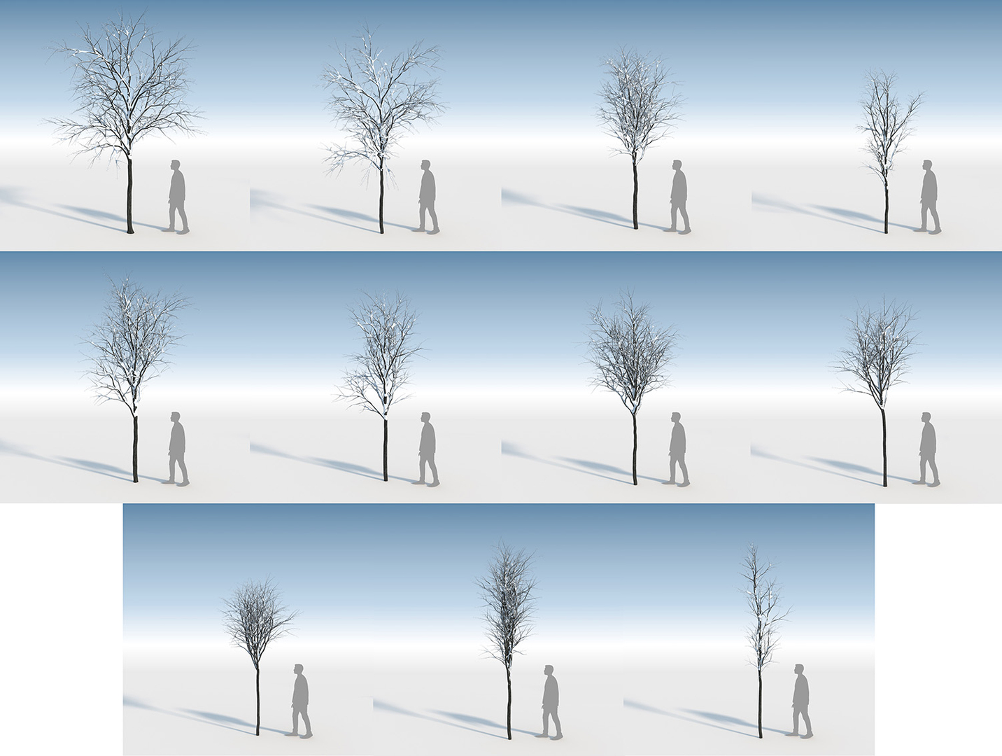 trees pack 3d obj
