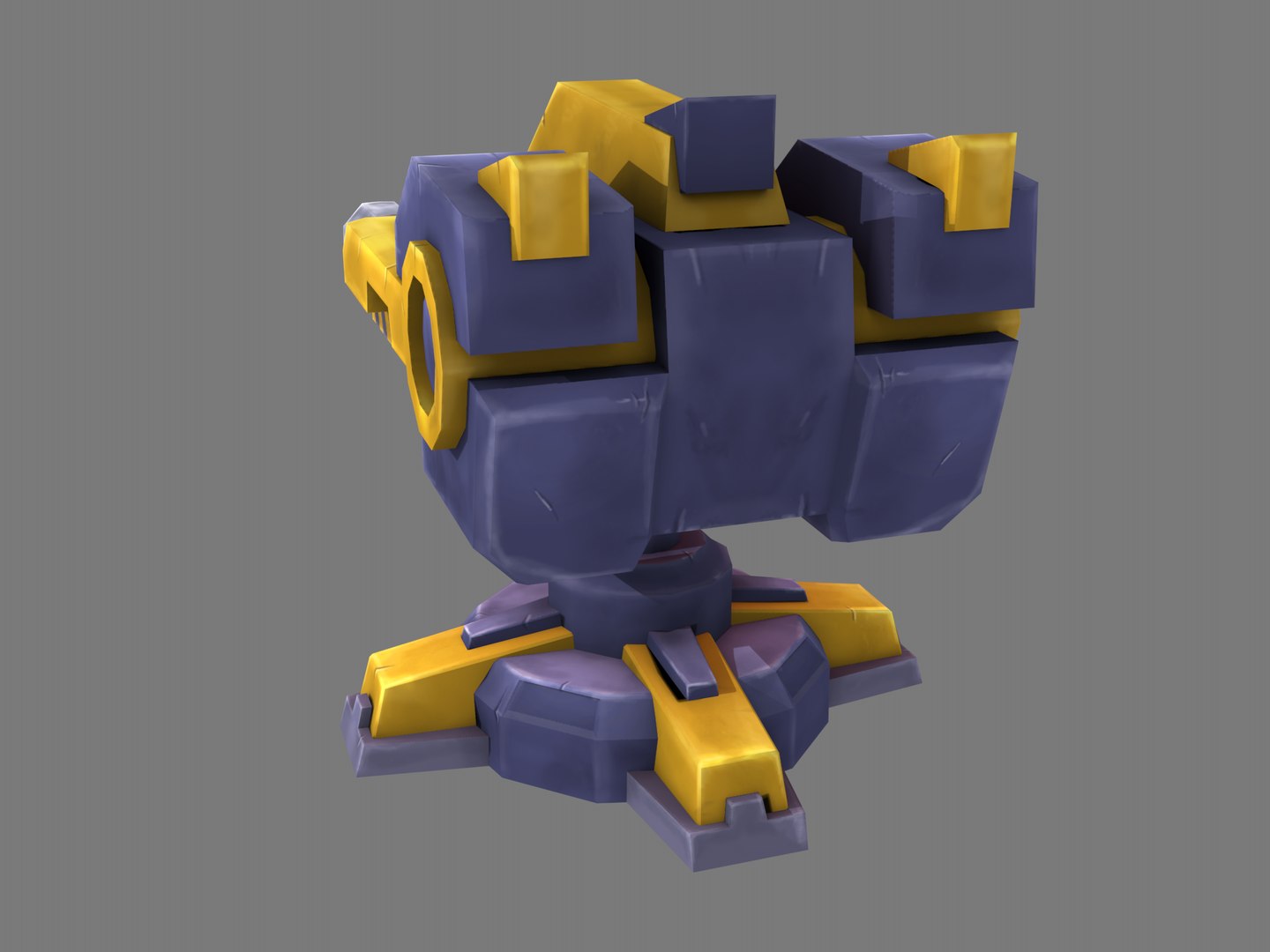 Double Gun Turret Model - TurboSquid 1406333