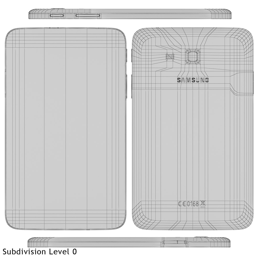 3d realistic samsung galaxy tab model