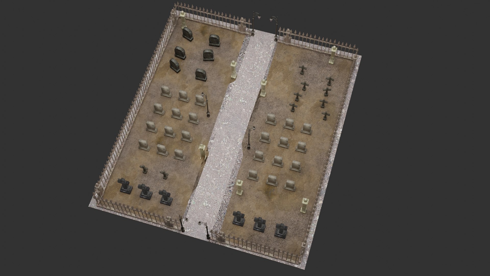 3D Graveyard-Cemetery model - TurboSquid 1738980