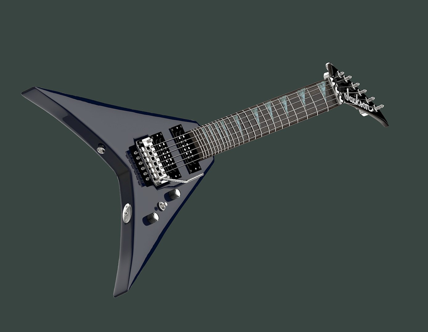 3d Model Flying V Jackson Electric Guitar