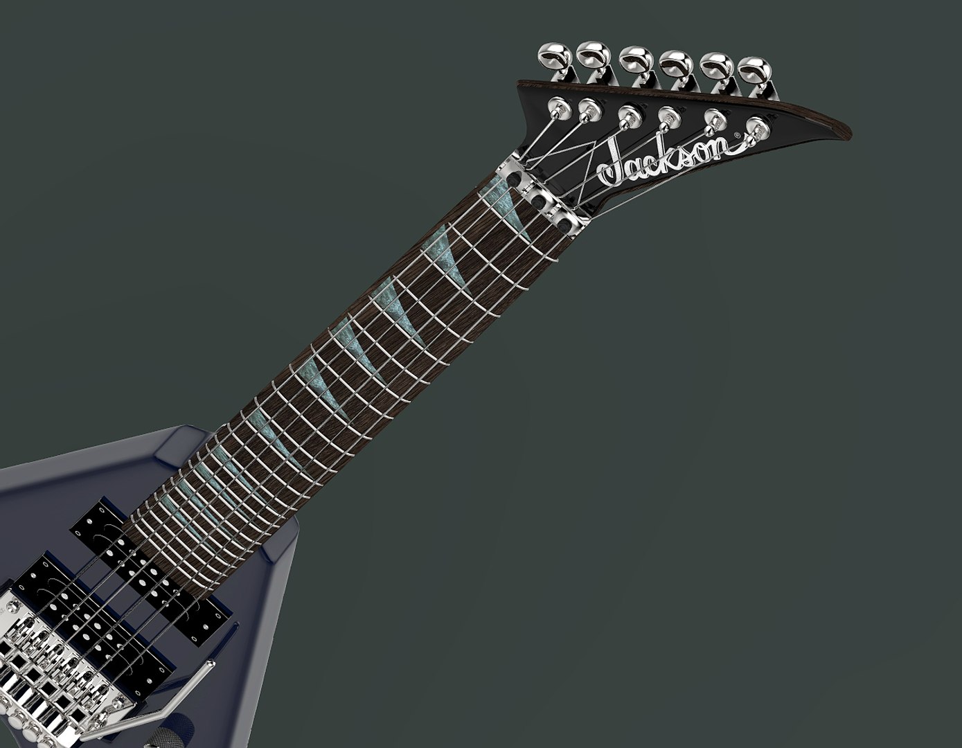 3d Model Flying V Jackson Electric Guitar