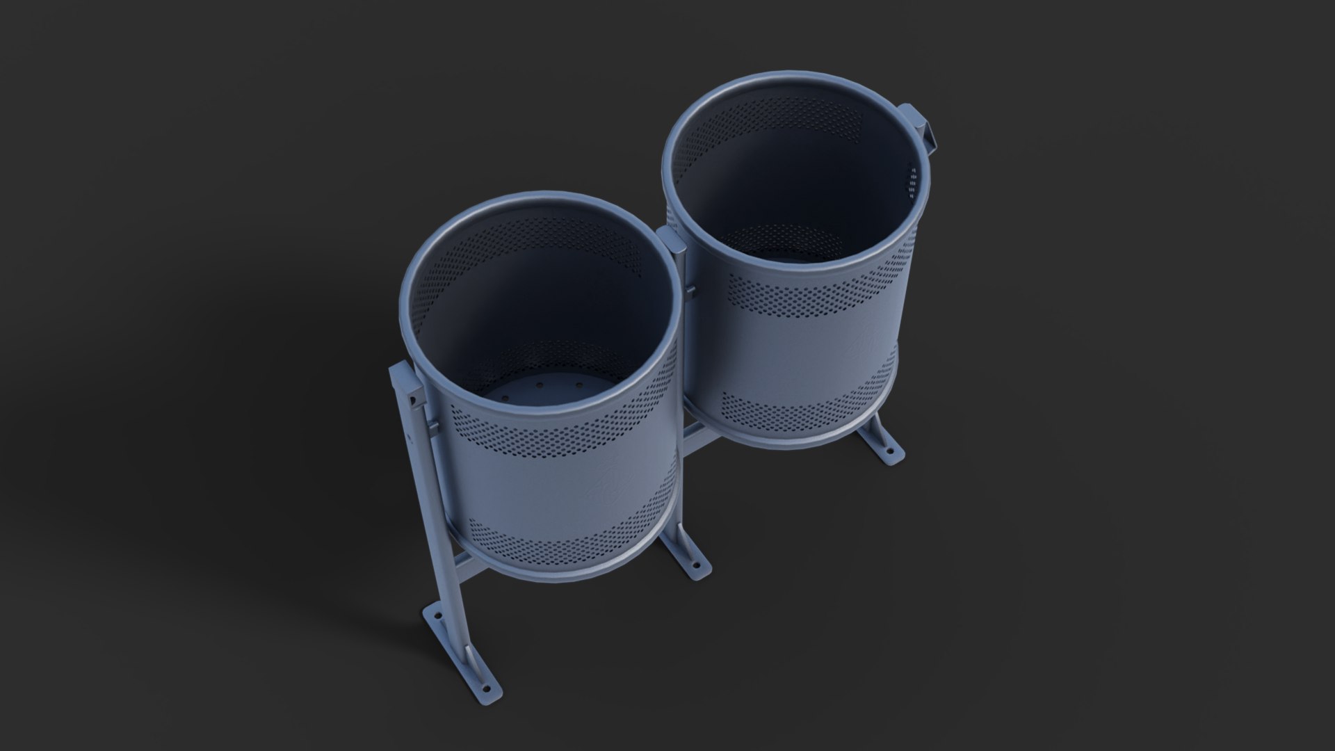 3D Low Poly Trash Bin Barcelona model - TurboSquid 2117993