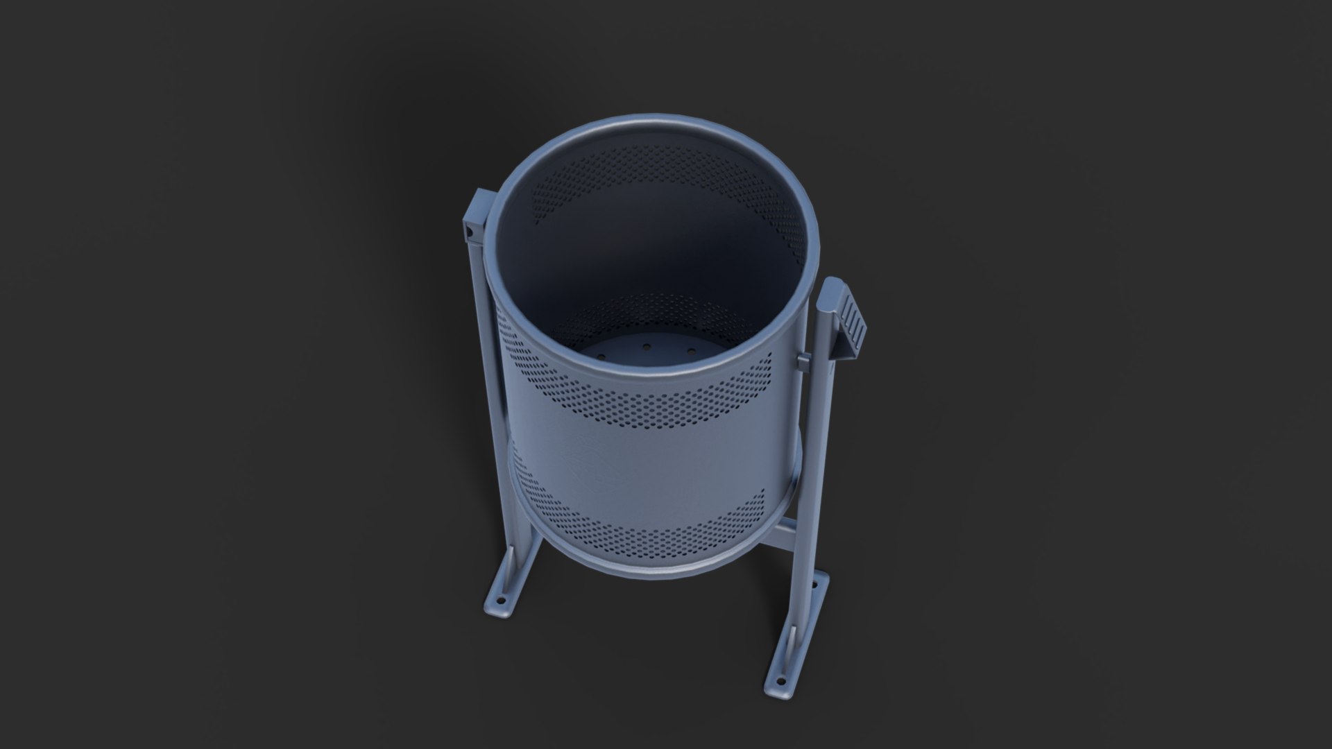3D Low Poly Trash Bin Barcelona Model - TurboSquid 2117993