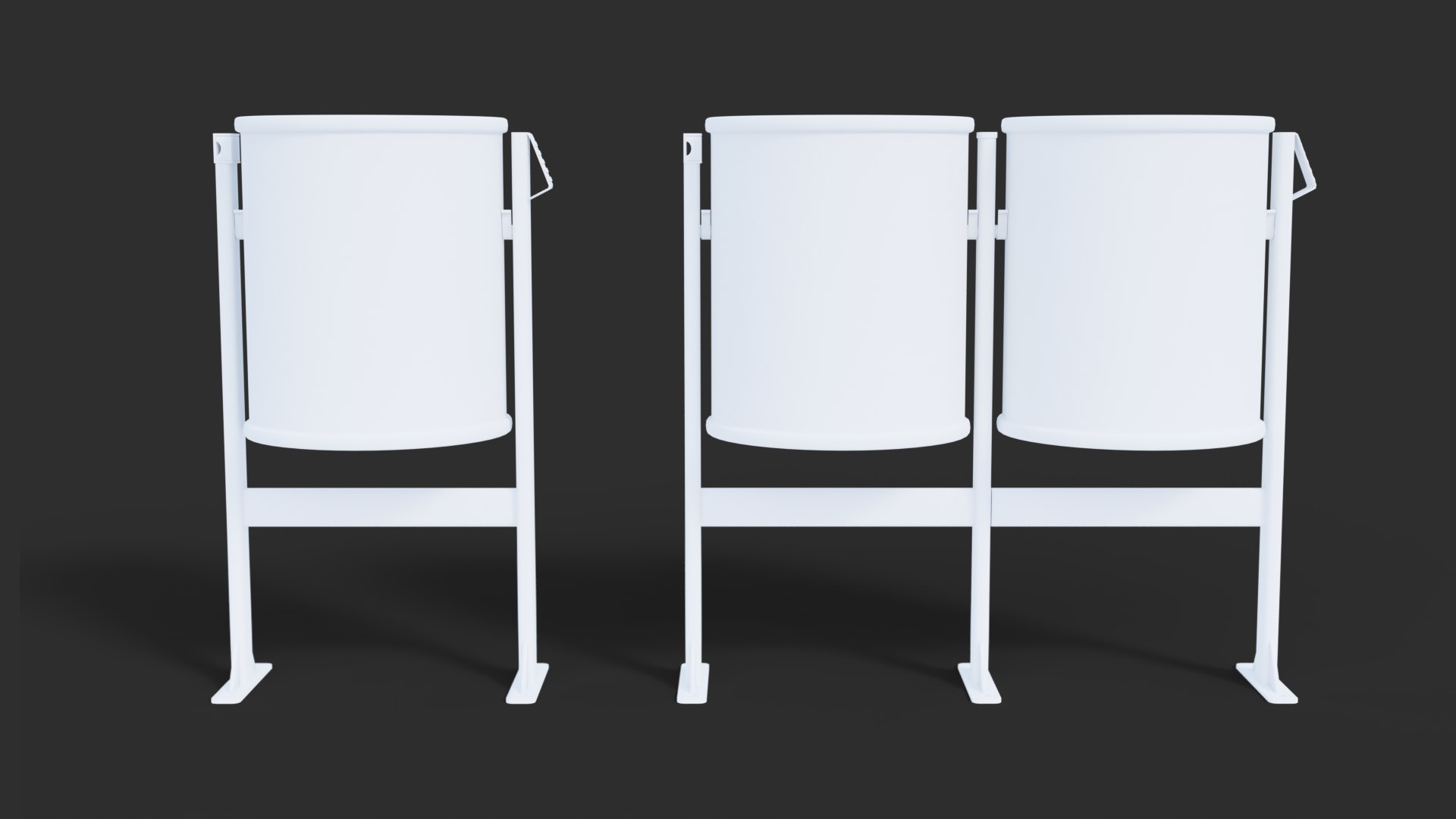 3D Low Poly Trash Bin Barcelona Model - TurboSquid 2117993
