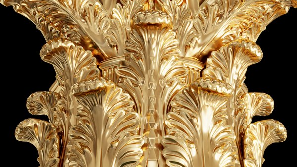 3D Corinth and ionic round and rectangular columns - TurboSquid 1855975