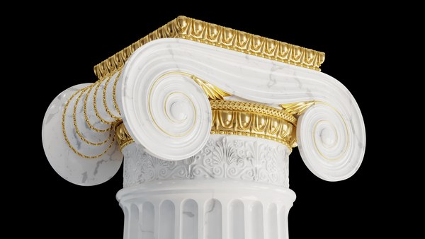 3D Corinth and ionic round and rectangular columns - TurboSquid 1855975